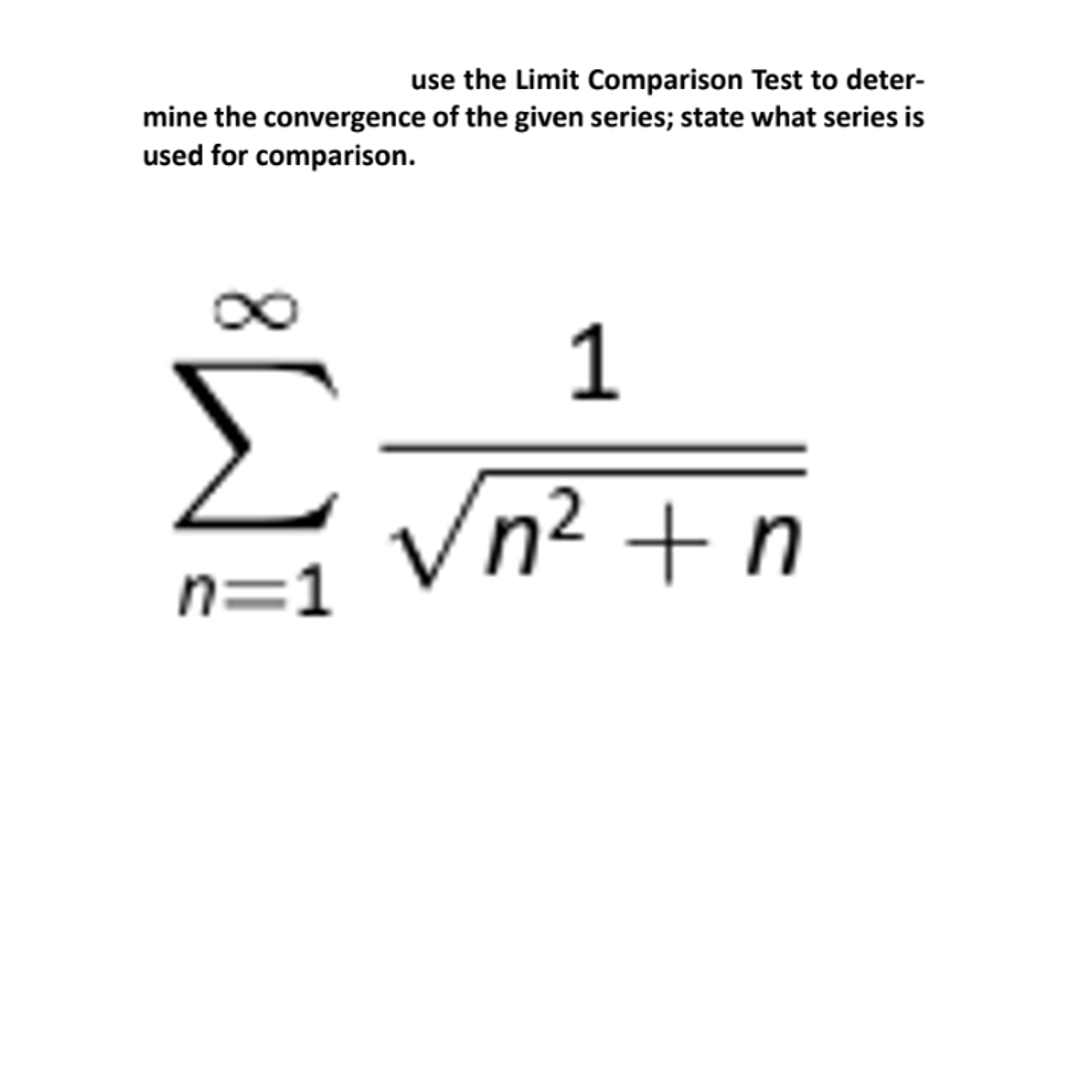 Solved ∑n=1∞n2+n1 | Chegg.com