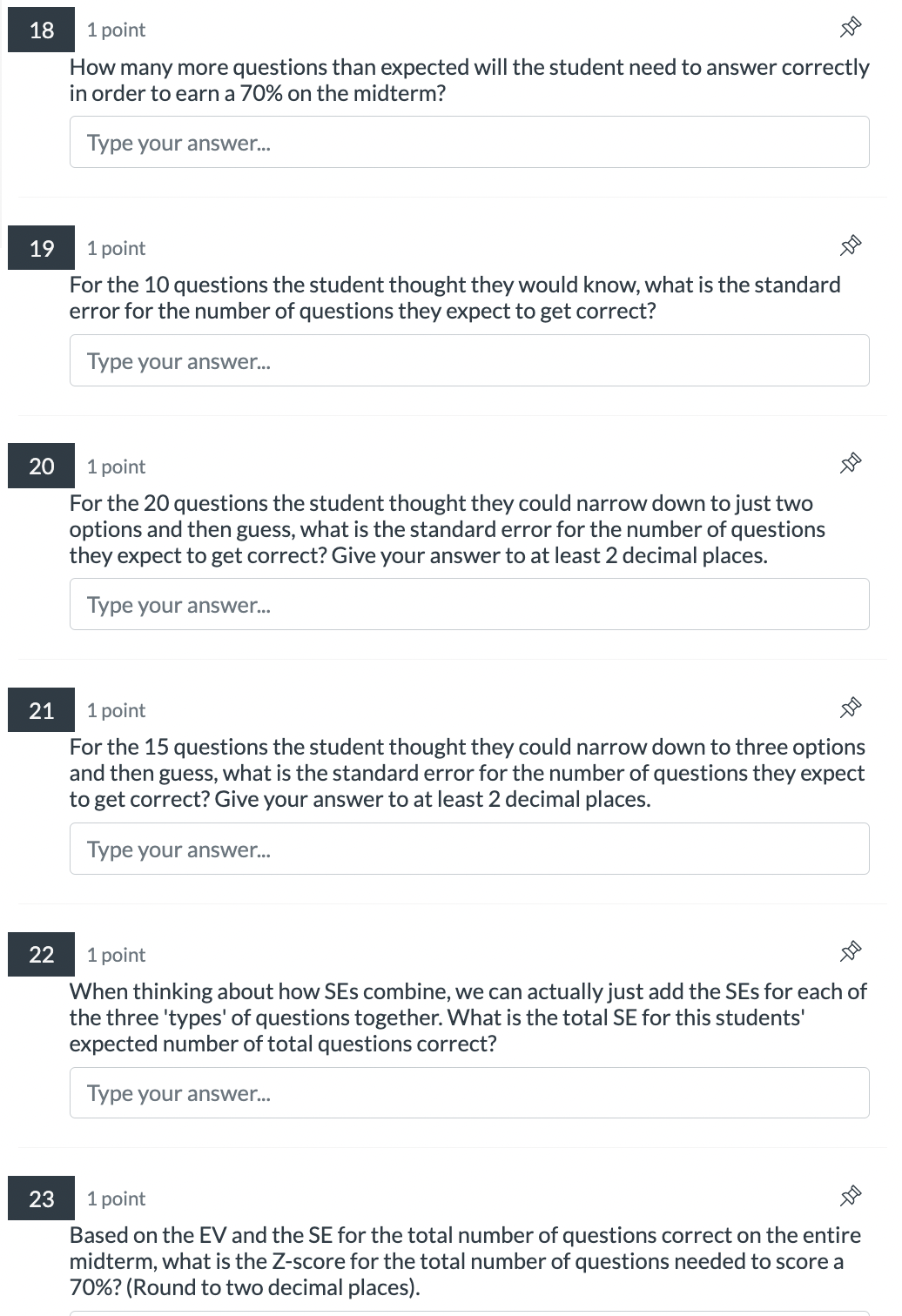 Solved Midterm Guessing The first midterm for Stat 100 | Chegg.com