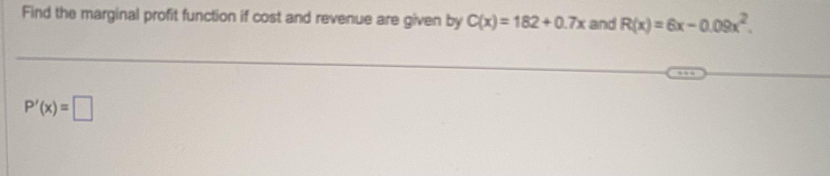 Solved Find the marginal proft function if cost and revenue | Chegg.com