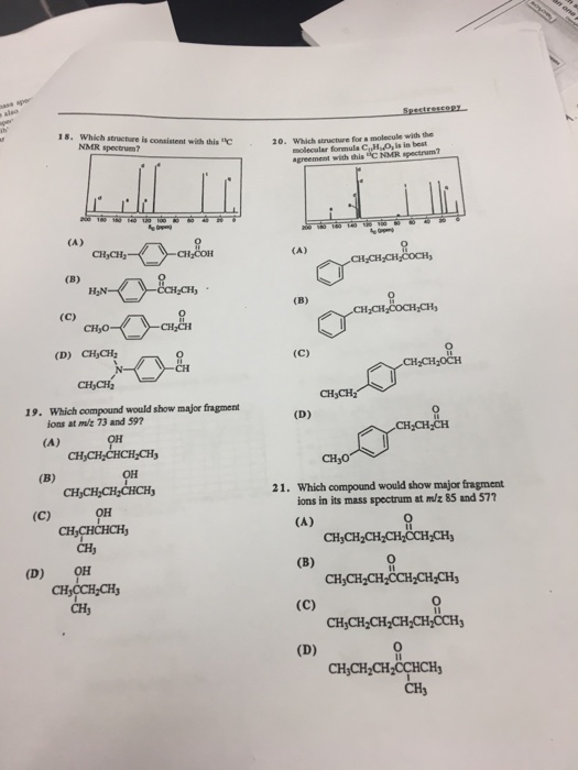 Solved Which structure is consistent with this ^13C NMR | Chegg.com