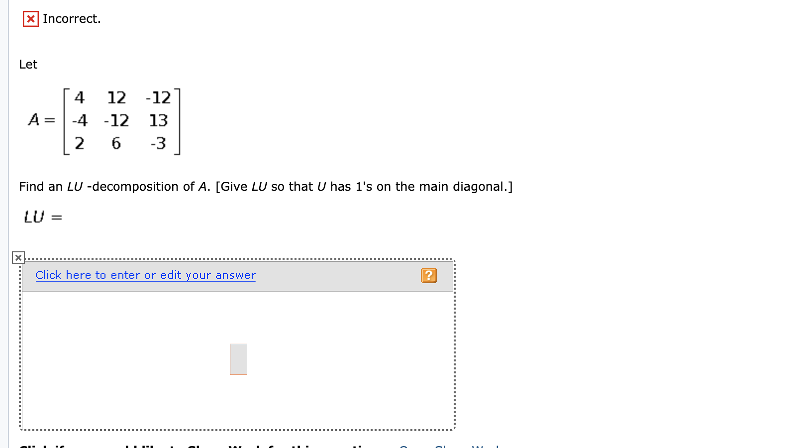 Solved Chapter 9, Section 9.1, Question 09c Let [ 4 12 47 A= | Chegg.com