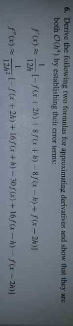 Solved 6. Derive the following two formulas for | Chegg.com