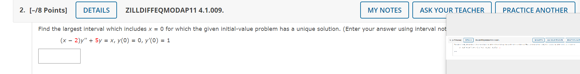 Solved Find the largest interval which includes x=0 for | Chegg.com