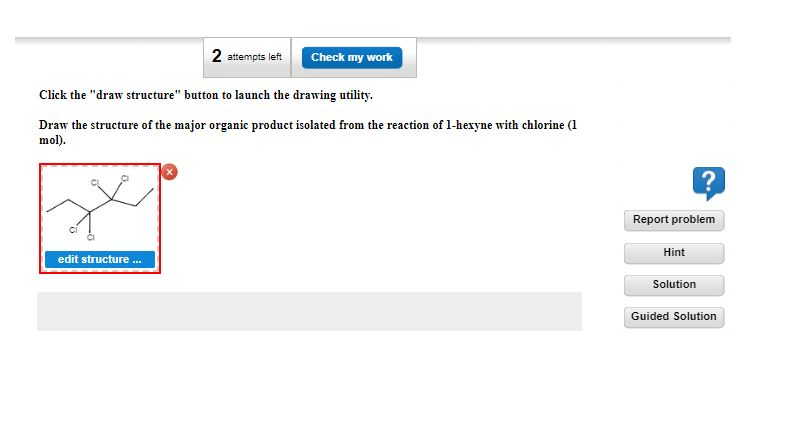 Solved attempts left Check my work Click the "draw | Chegg.com