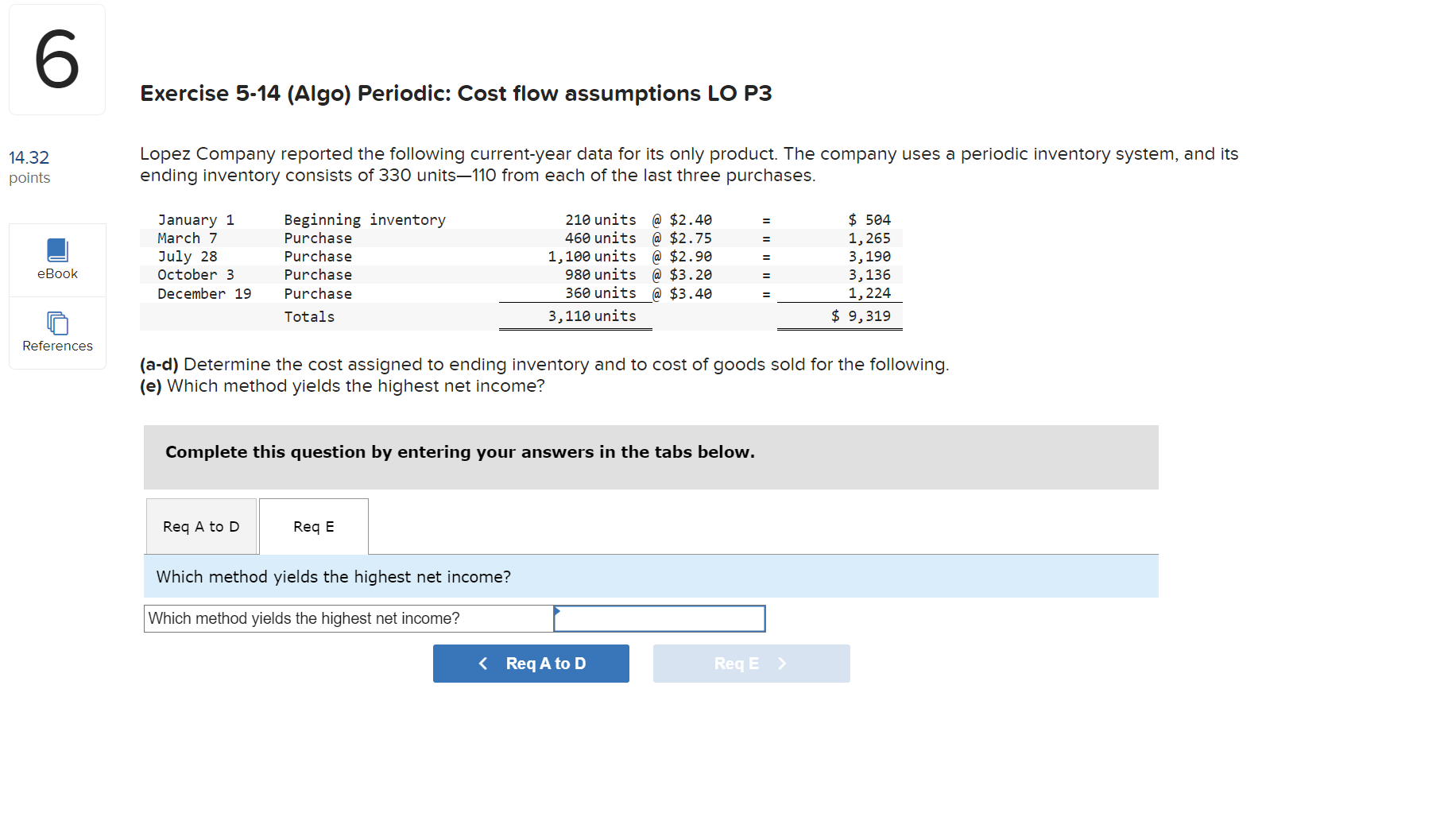 Solved Exercise 5-14 (Algo) Periodic: Cost flow assumptions | Chegg.com