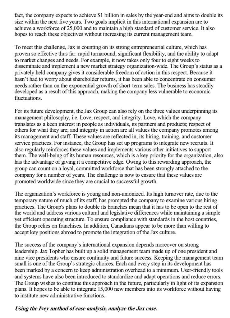 Case Analysis Form – Ivey (use this template to | Chegg.com