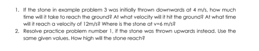 Solved [example number 3 : (Y = Vi(t) −1/2gt2) or (Y = | Chegg.com