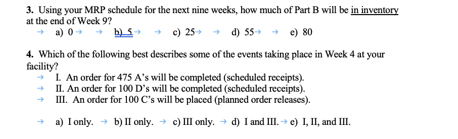 Solved MRP RECORDS FOR EXAMPLE EXAM PROBLEM:Questions 2-4 | Chegg.com