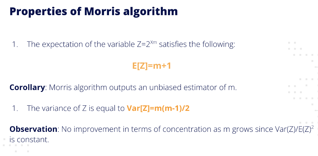 2 Variance of Morris Counter (35 points] Prove | Chegg.com