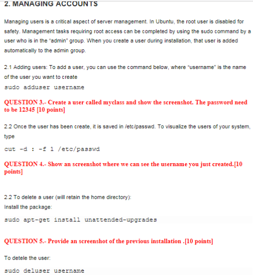 IT5423: System Administration Lab 5 Total points: 100 | Chegg.com