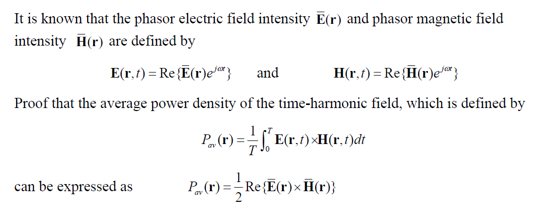 Solved It is known that the phasor electric field intensity | Chegg.com