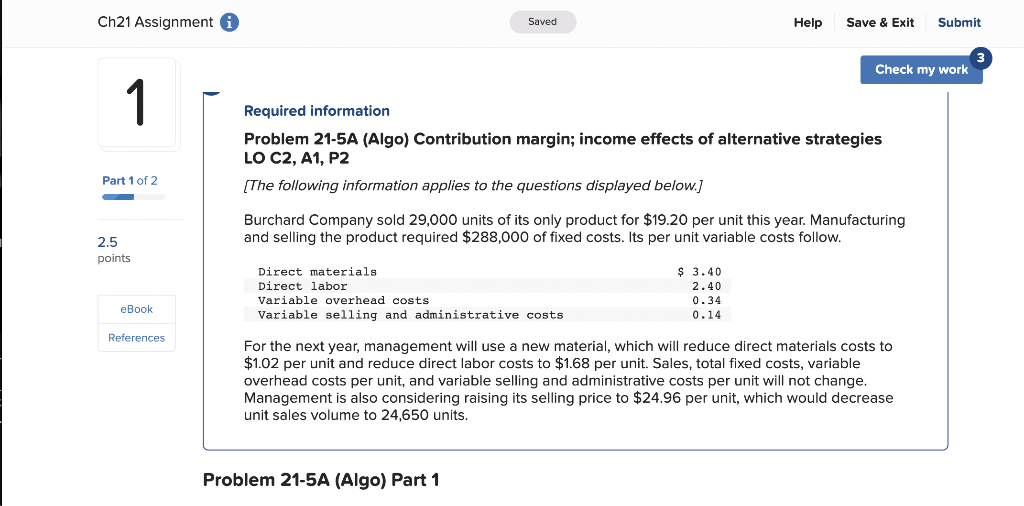 Solved Ch21 Assignment Saved Help Save & Exit Submit Check | Chegg.com