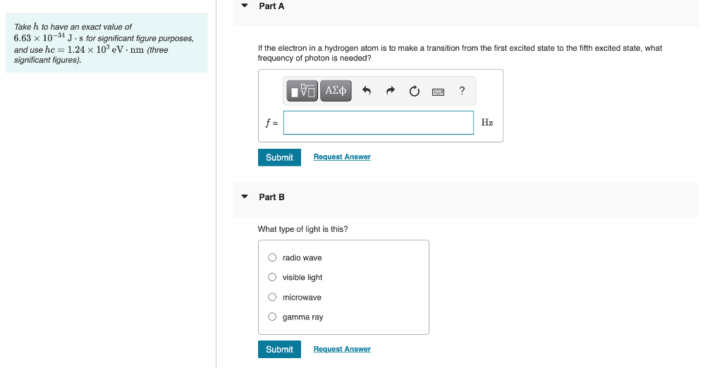 Solved Take h to have an exact value of 6.63×10−34 J⋅s for | Chegg.com