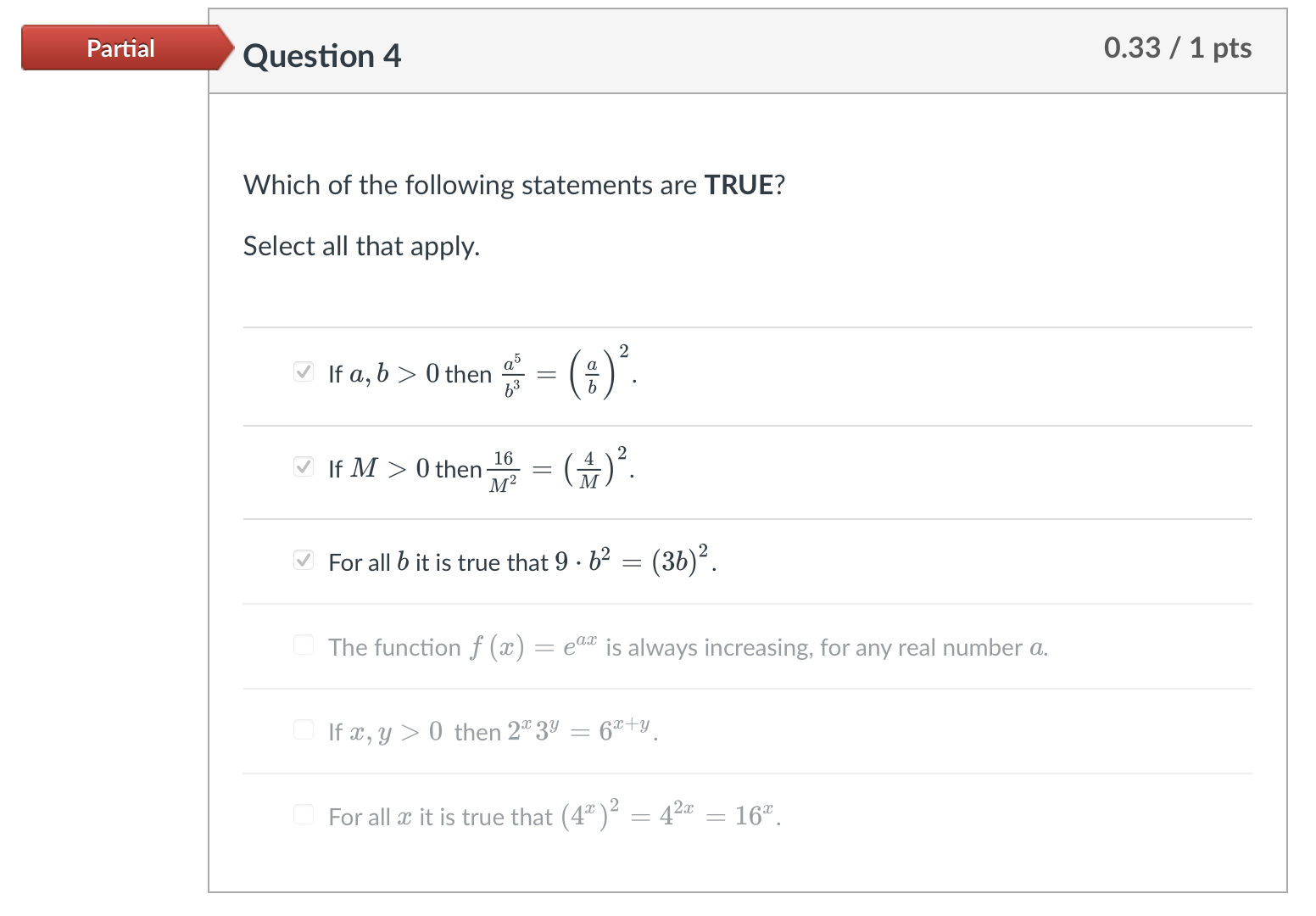 Solved Which of the following statements are TRUE? Select | Chegg.com