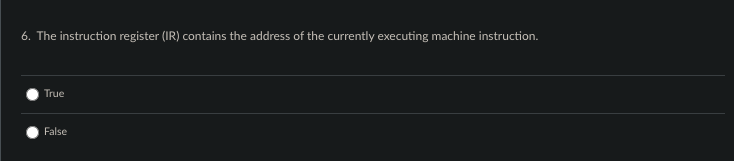 Solved 6. The instruction register (IR) contains the address | Chegg.com