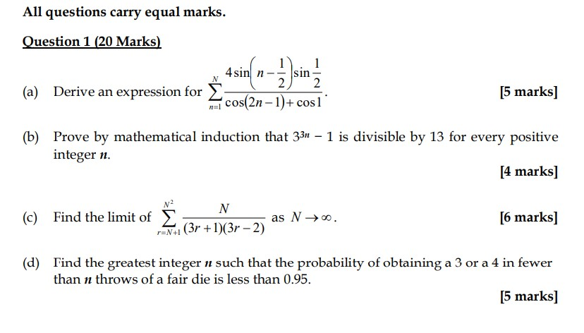 Solved Question 1 (20 Marks) (a) Derive an expression for | Chegg.com