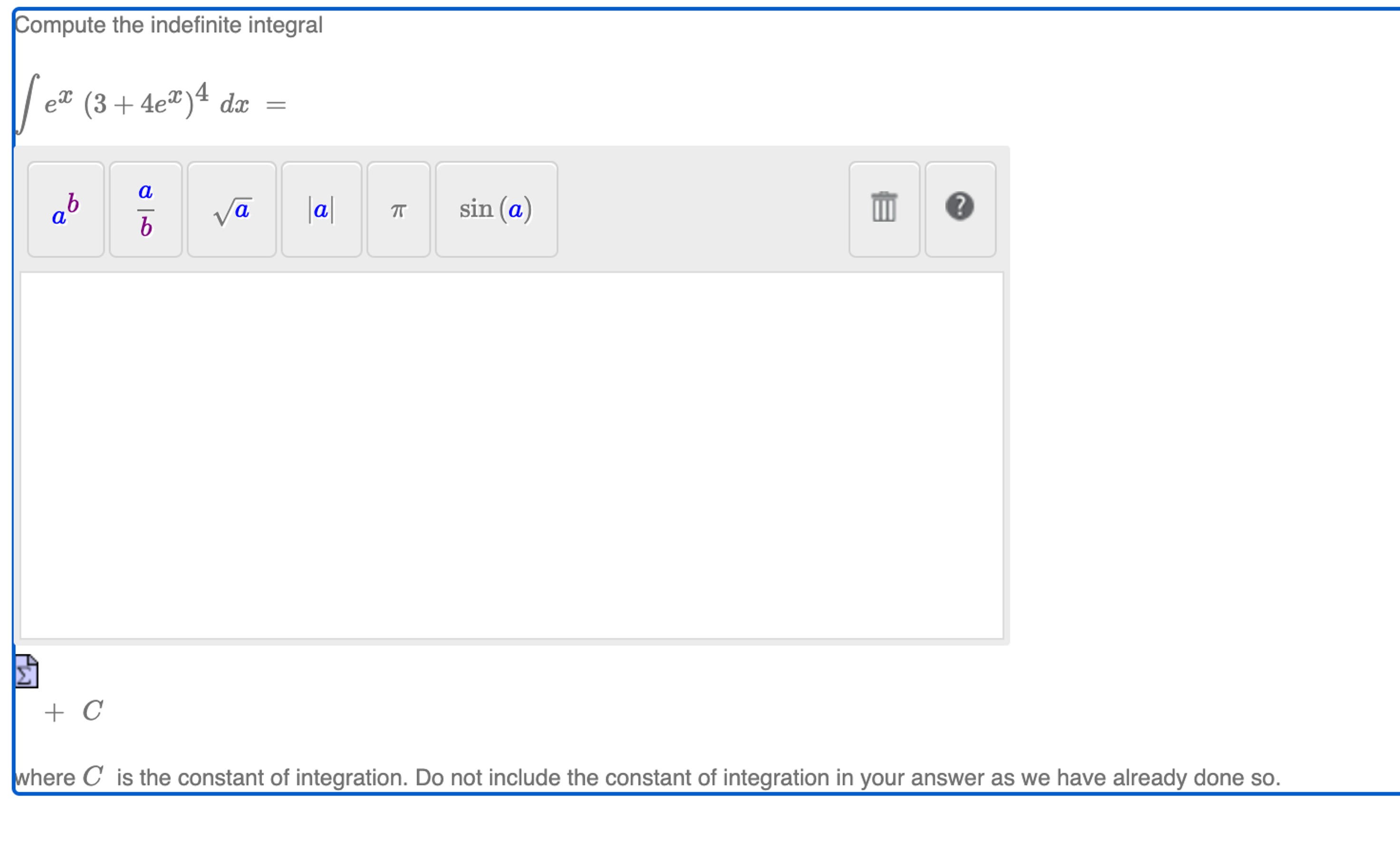 Solved Compute the indefinite | Chegg.com