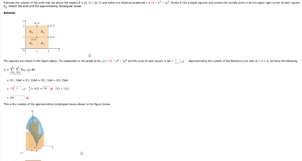Solved Rij. Sketch the solid and the approximating | Chegg.com