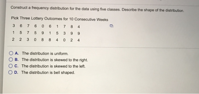 Solved Construct a frequency distribution for the data using | Chegg.com