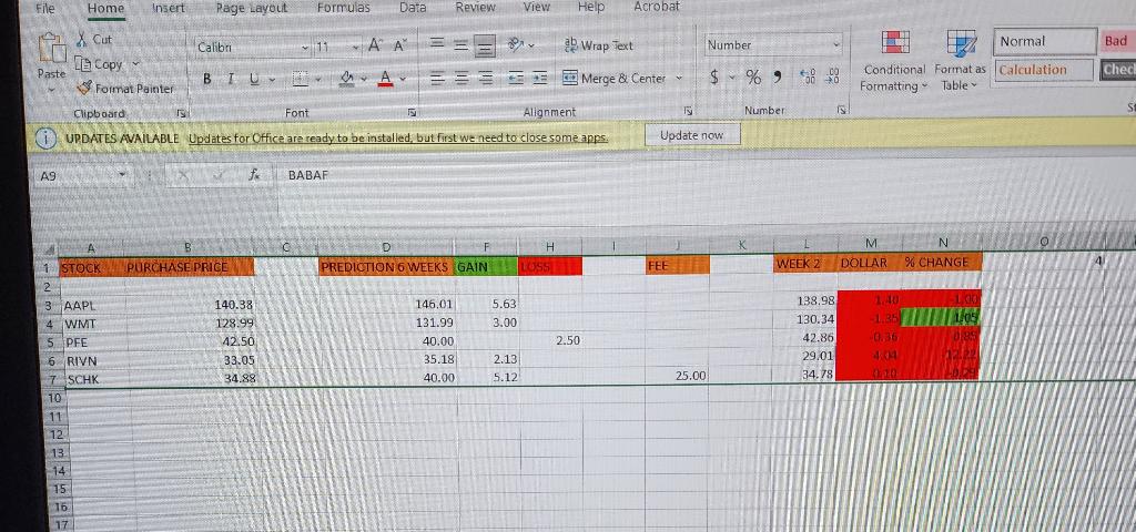 Using an Excel spreadsheet, show the calculation of | Chegg.com