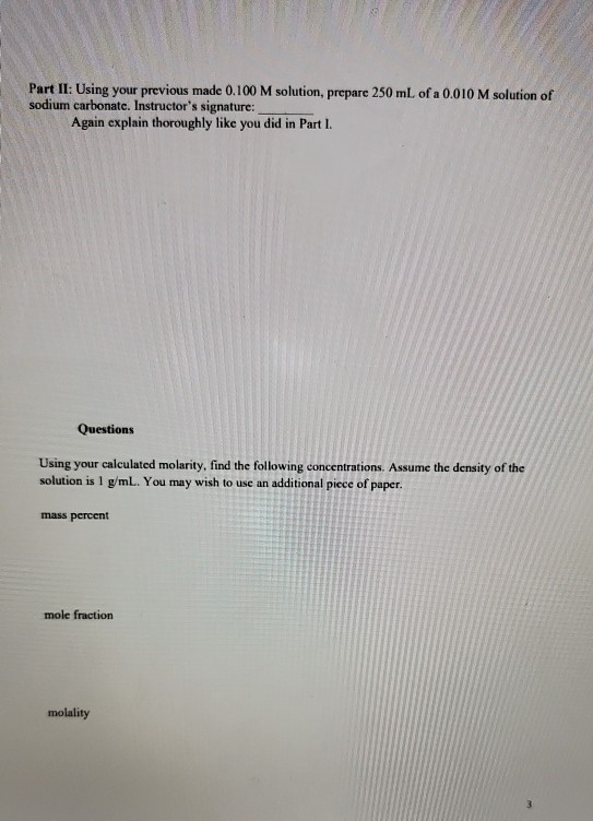 Solved Lab 1: Preparation of Laboratory Standard Solutions | Chegg.com