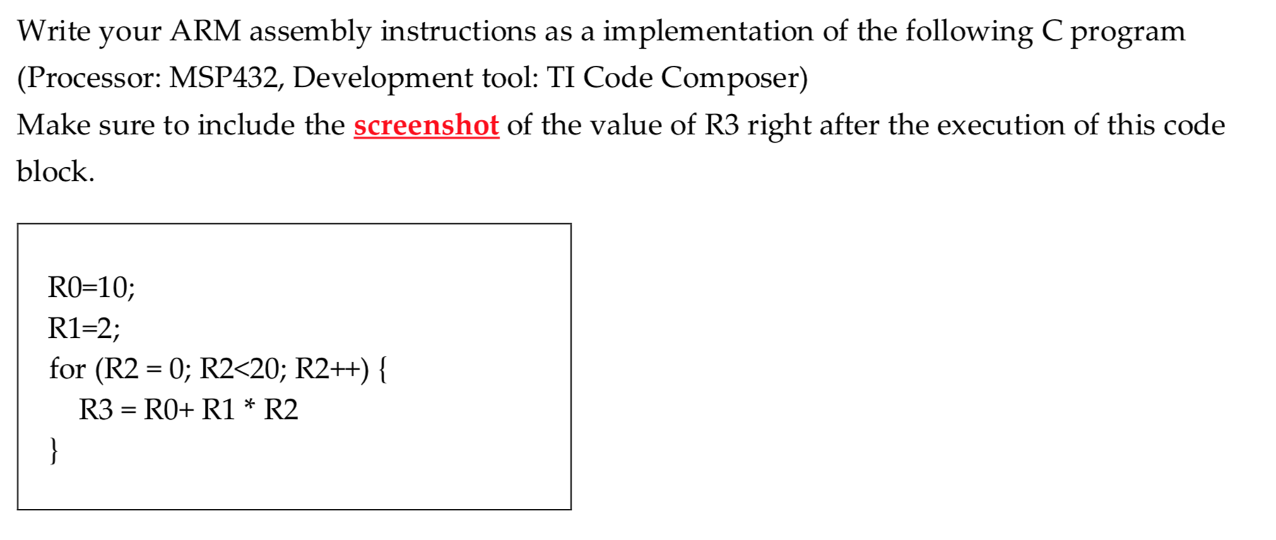 Solved Write Your Arm Assembly Instructions As A 7385