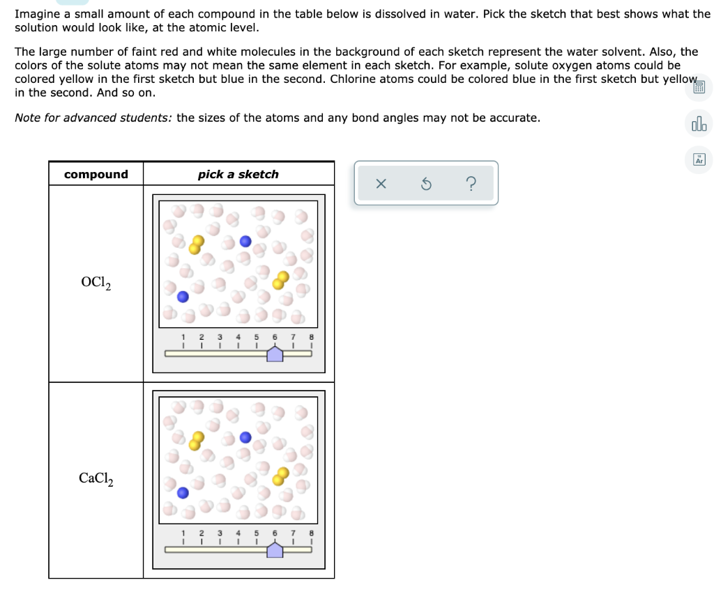 Solved Imagine A Small Amount Of Each Compound In The Table