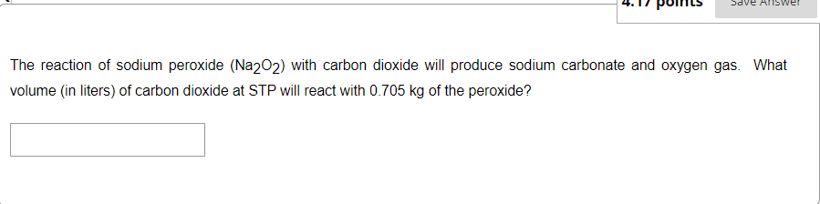 Solved The reaction of sodium peroxide (Na2O2) with carbon | Chegg.com