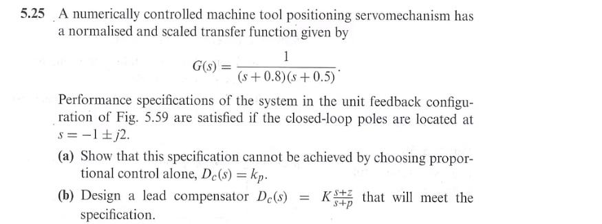 Solved 5.25 A numerically controlled machine tool | Chegg.com