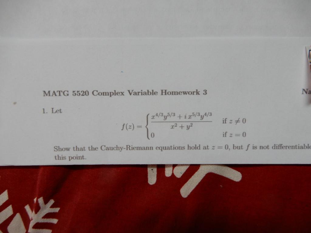 Solved MATG 5520 Complex Variable Homework 3 1. Let | Chegg.com
