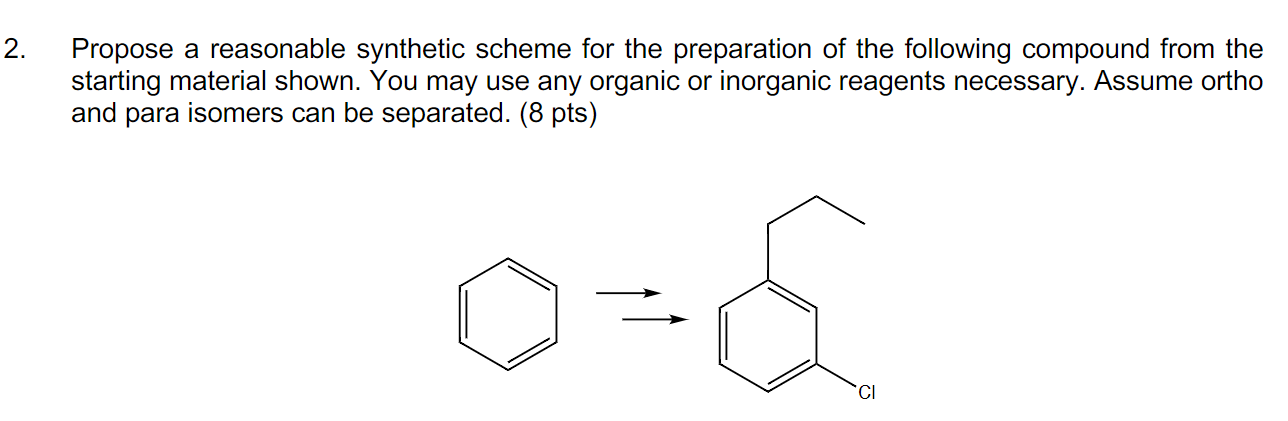 Solved Propose a reasonable synthetic scheme for the | Chegg.com
