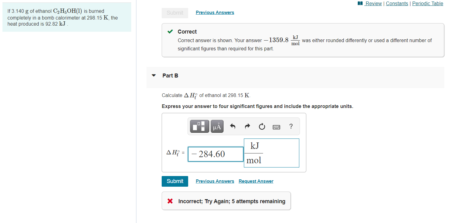 Solved 1 Review Constants Periodic Table Submit Previous | Chegg.com