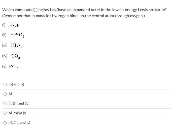 Solved From the Lewis structures shown below select those | Chegg.com