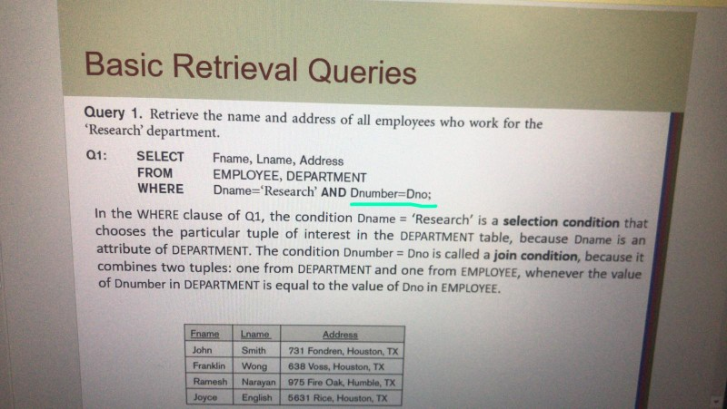 Solved Basic Retrieval Queries Query 1. Retrieve the name | Chegg.com