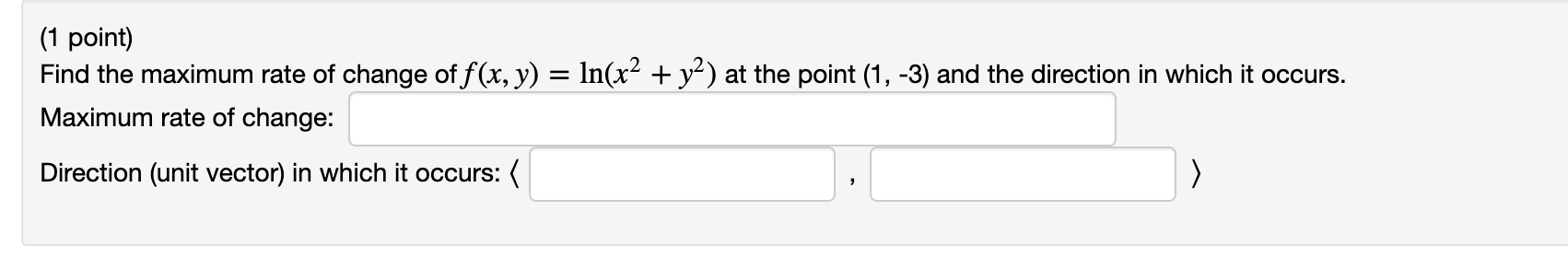 Solved (1 point) Find the maximum rate of change of | Chegg.com