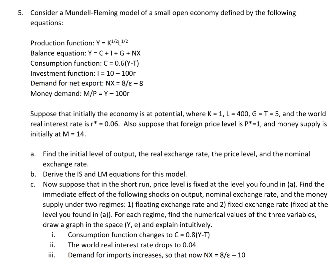 Solved Production function: Y=K1/2L1/2 Balance equation: | Chegg.com
