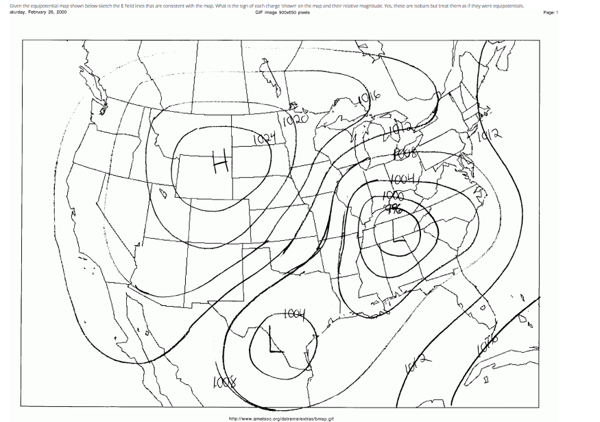 Given the equipotential map shown below sketch the | Chegg.com