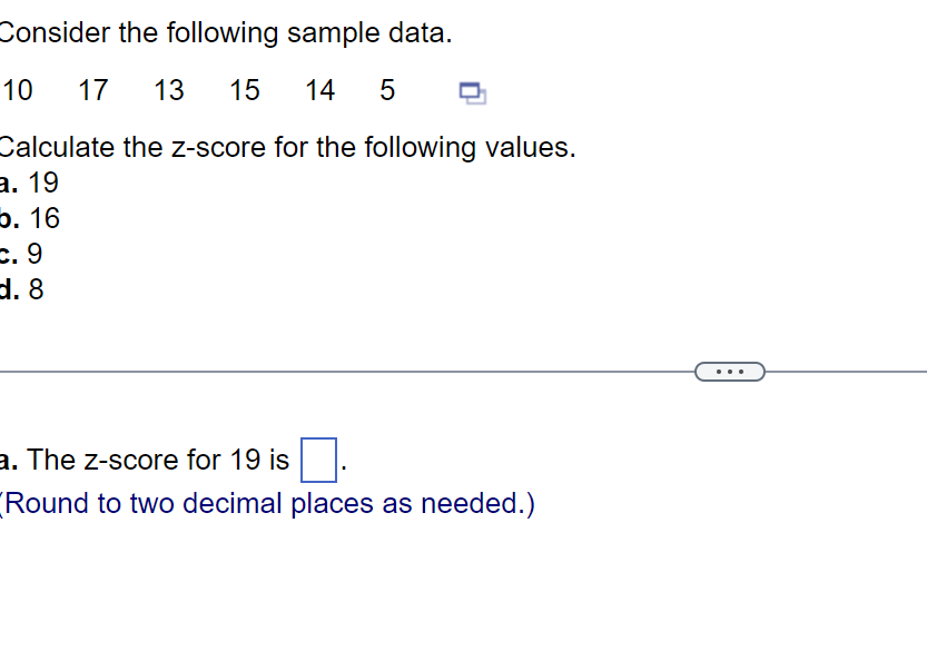 Solved Consider the following two sample data sets. a. | Chegg.com
