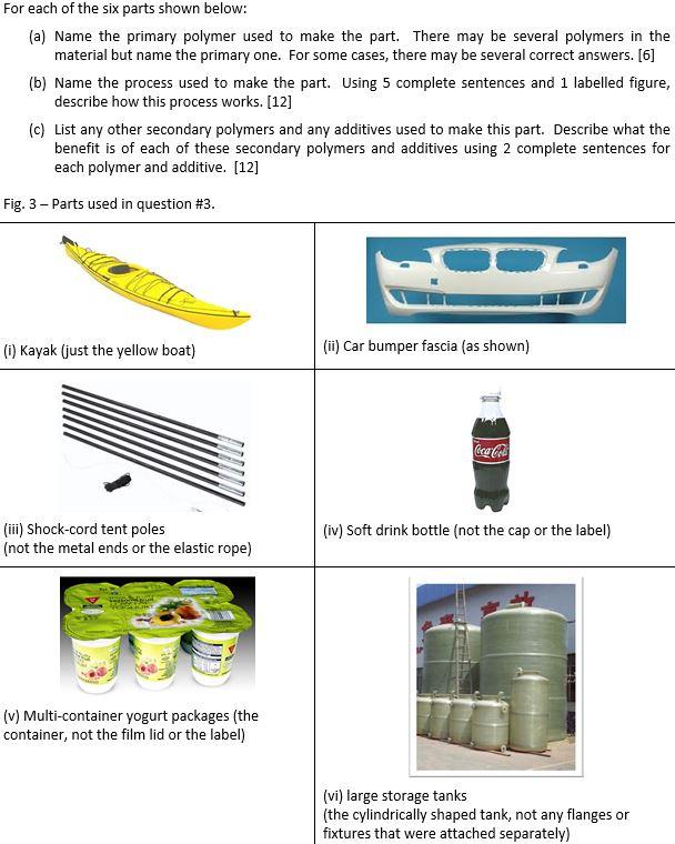 Solved For each of the six parts shown below: (a) Name the | Chegg.com