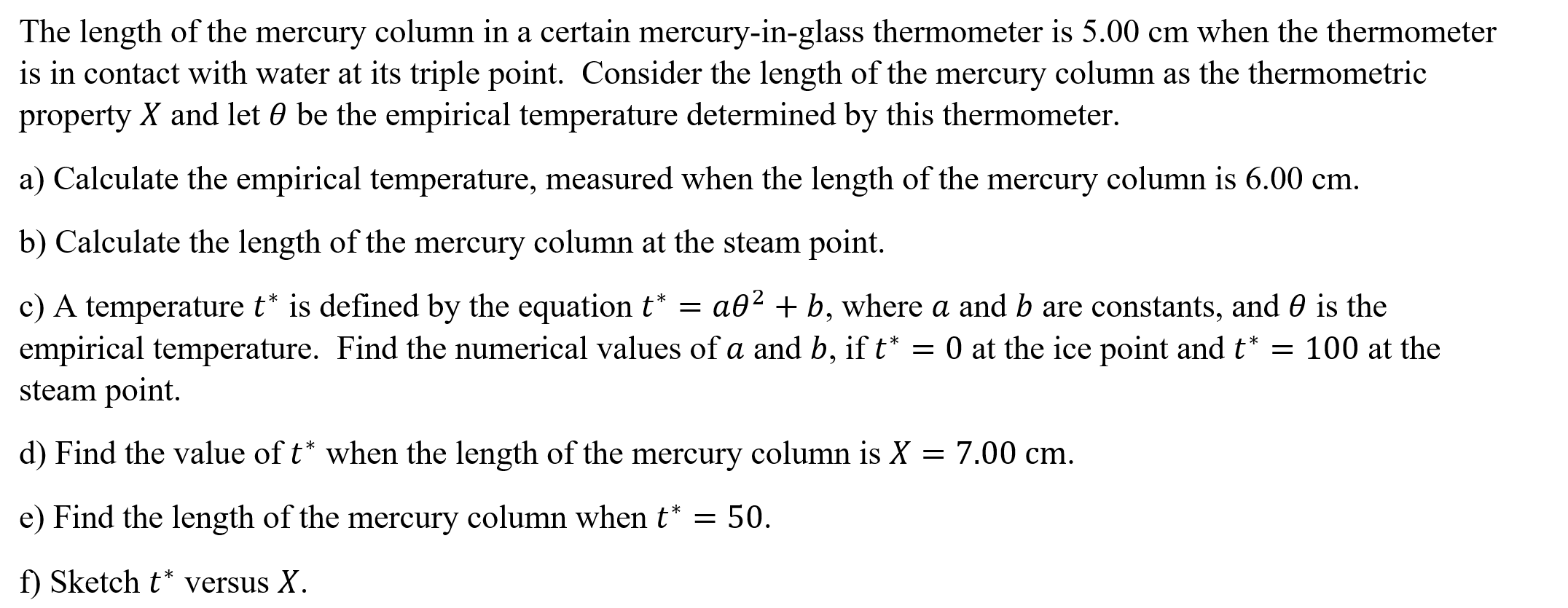Solved The length of the mercury column in a certain | Chegg.com