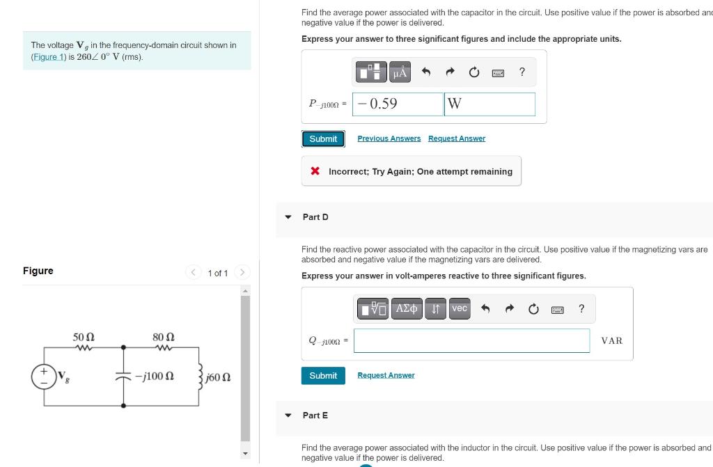 Solved Find the average power associated with the capacitor | Chegg.com