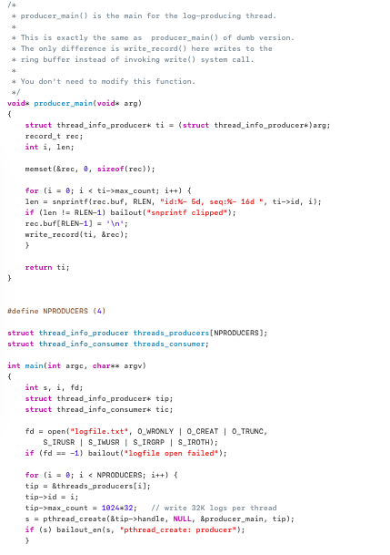 1. Write merging for small log entries (120 points) | Chegg.com