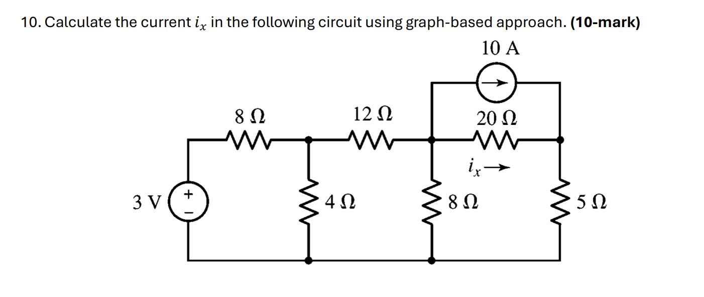 Solved by an EXPERT Calculate the current ix in ﻿the following circuit | Chegg.com