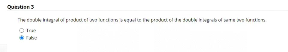 Solved Question 3 The double integral of product of two | Chegg.com