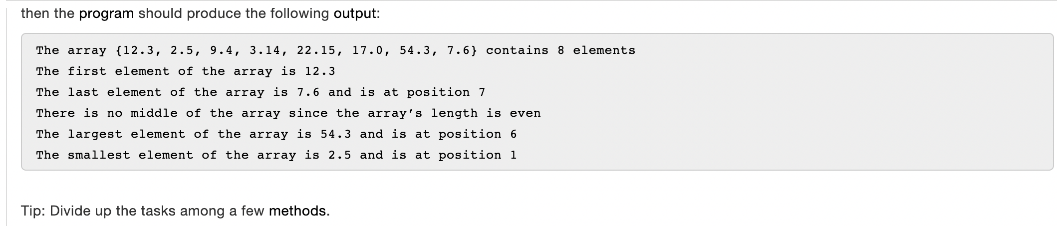 Solved Instructions Array Information The file numbers.txt | Chegg.com