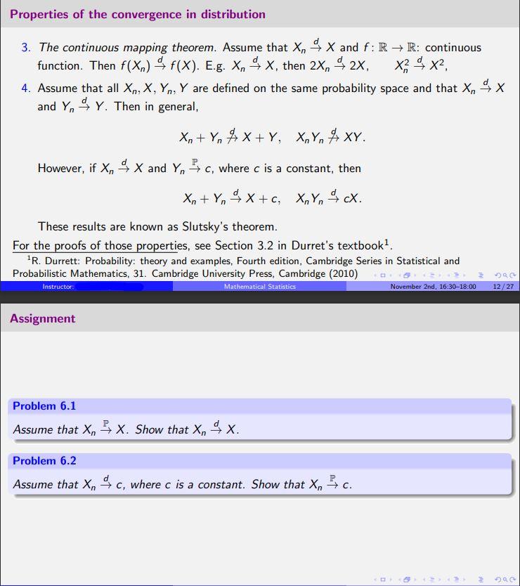 Solved 0.1 Central limit theorem (CLT) 0.2 Convergence in | Chegg.com