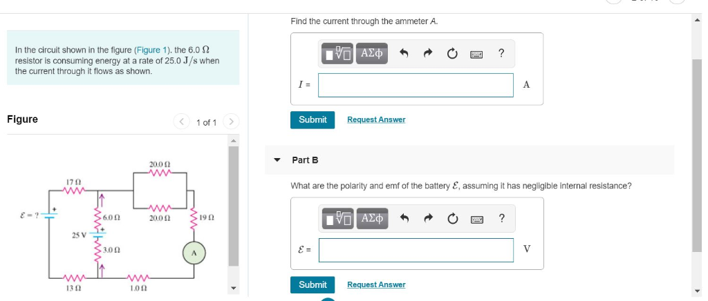 Solved Find the current through the ammeter A. the figure | Chegg.com