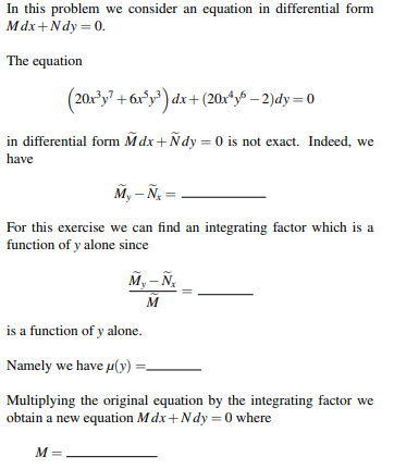 Solved In this problem we consider an equation in | Chegg.com