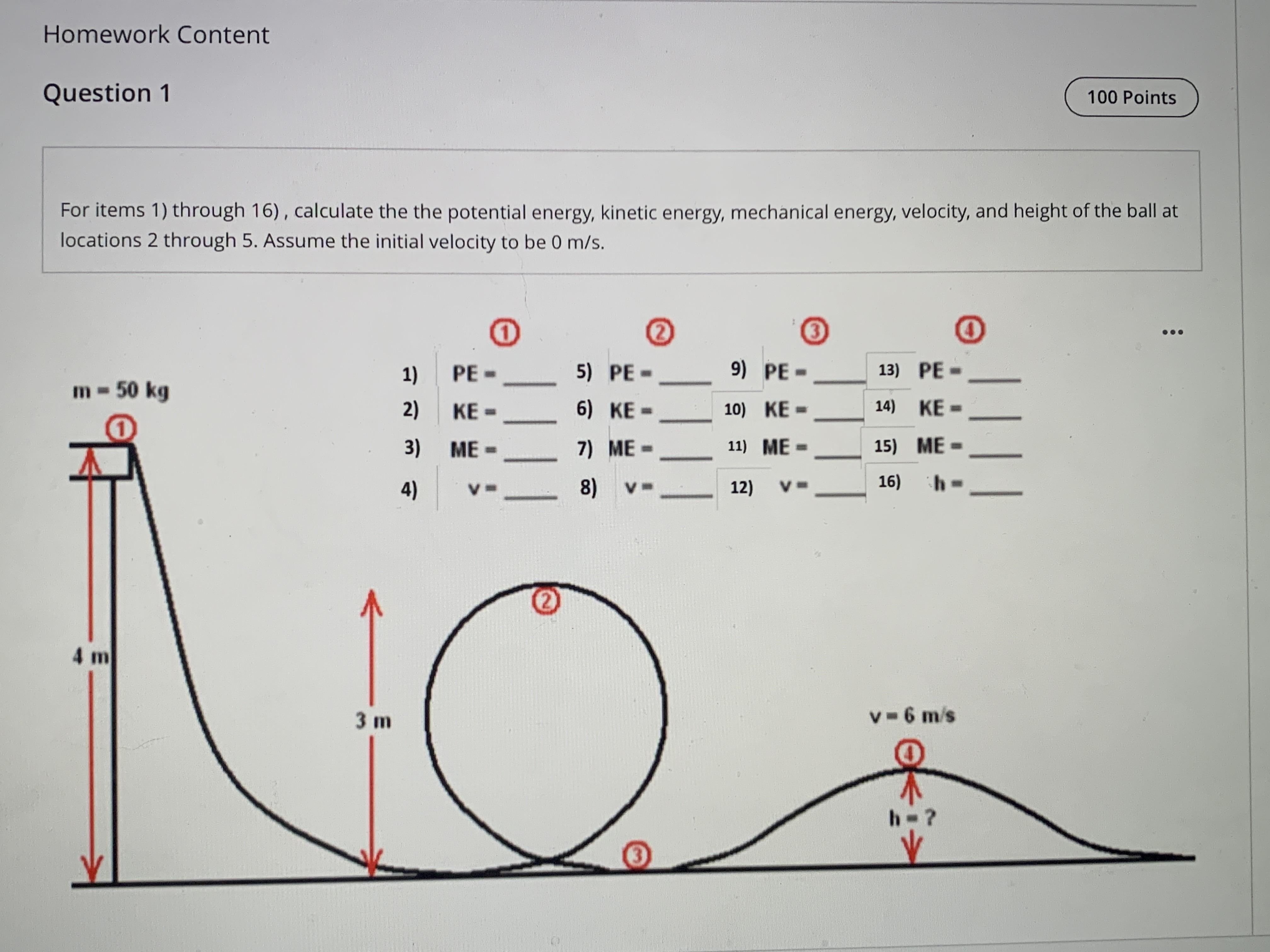 Solved For items 1) through 16), calculate the the potential | Chegg.com