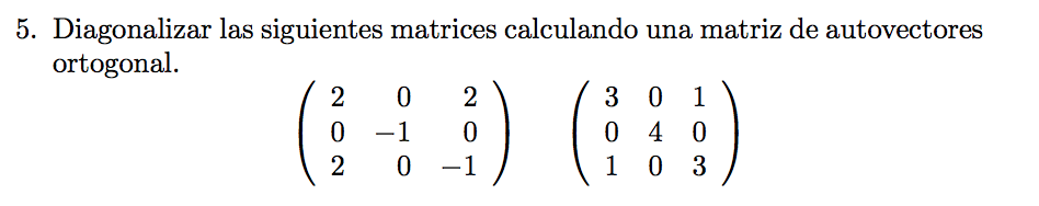Solved 5. Diagonalize the following matrices by calculating | Chegg.com
